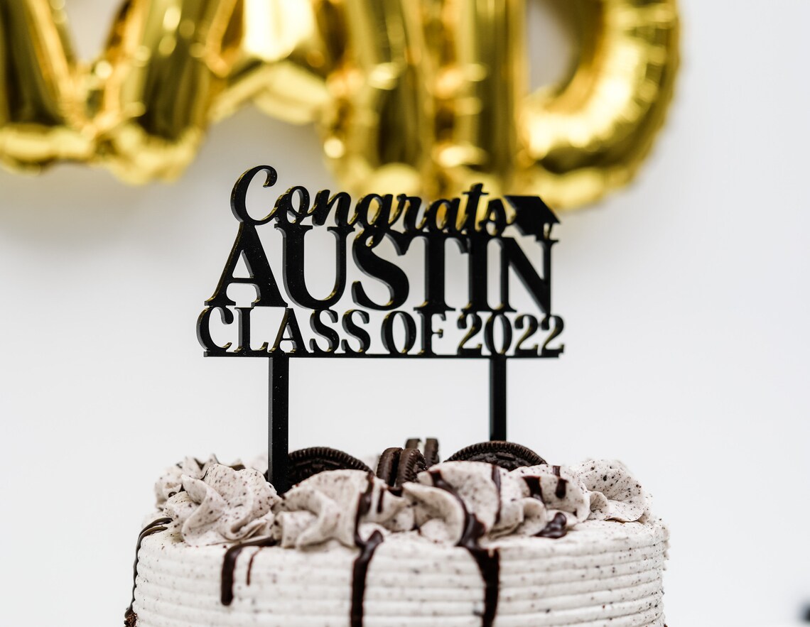 Custom Graduation Cake Topper Name Cake Topper 2022 Grad | Etsy