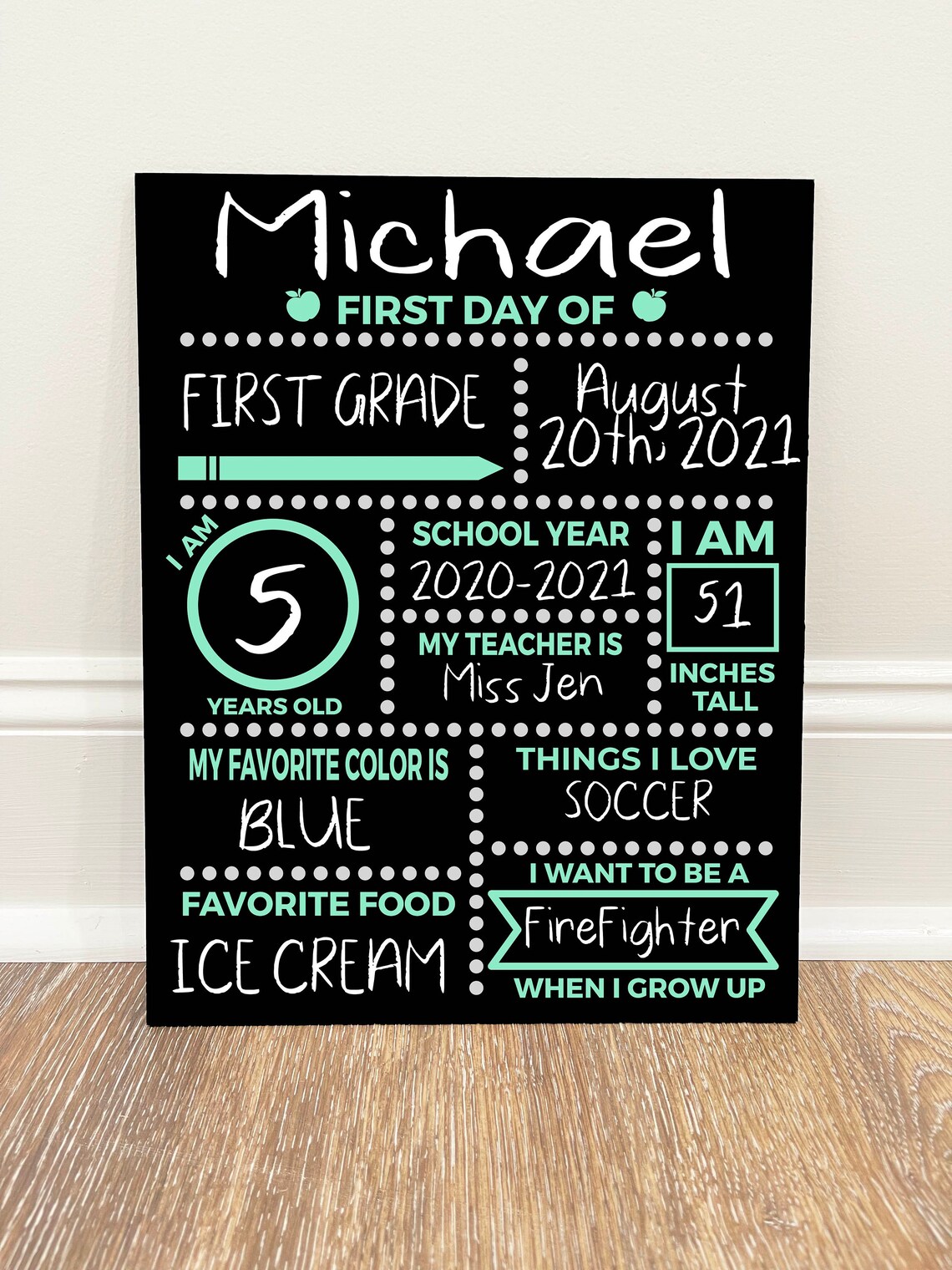First Day or School Chalkboard Sign Back to School Sign - Etsy