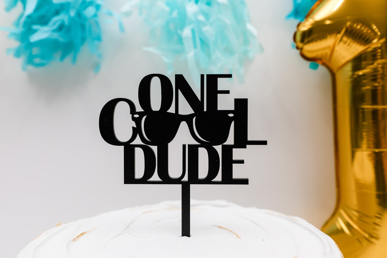 One Cool Dude Cake Topper First Birthday Cake Topper Cool - Etsy