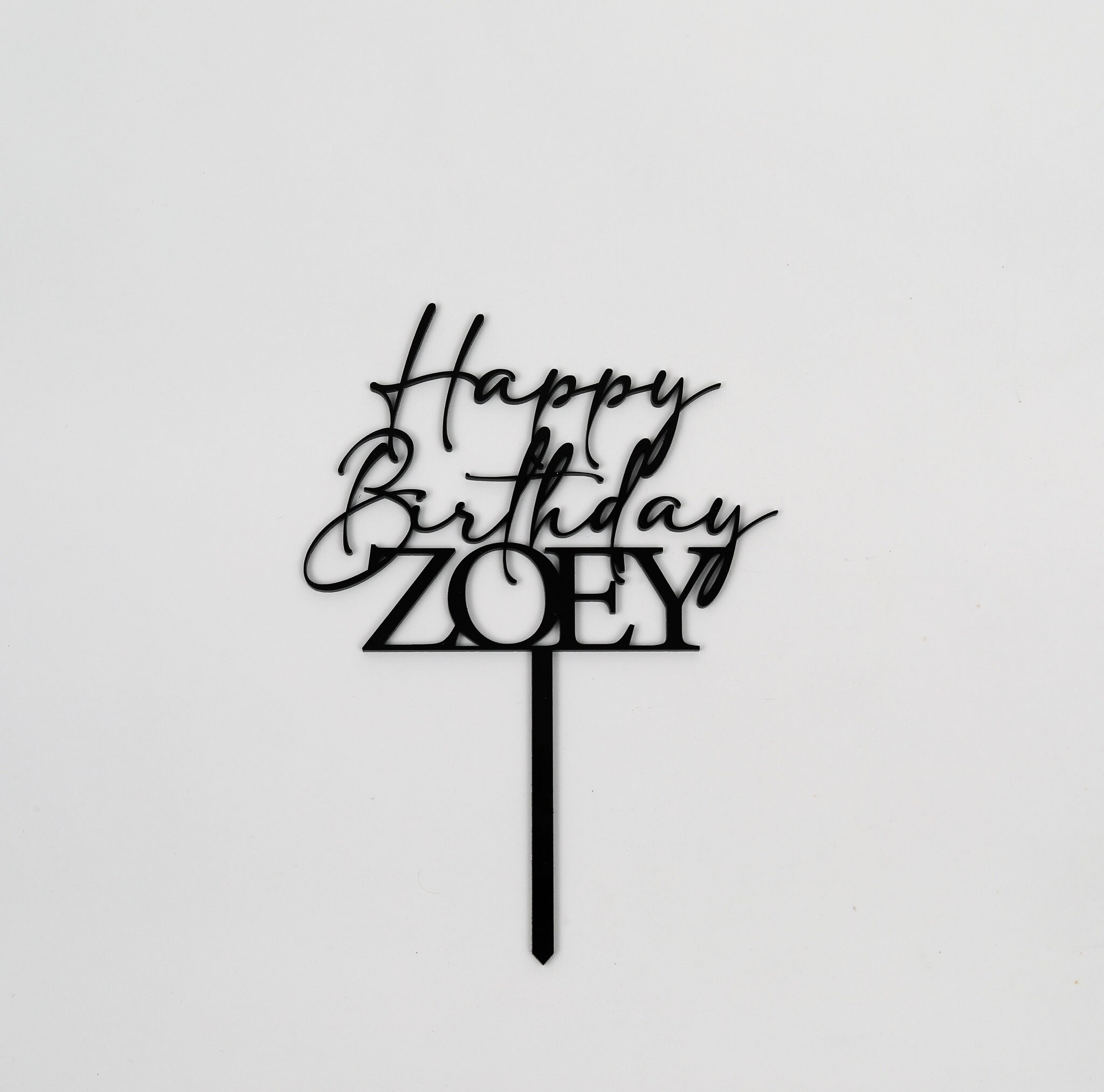 Custom Birthday Cake Topper Custom Name Cake Topper Happy Etsy