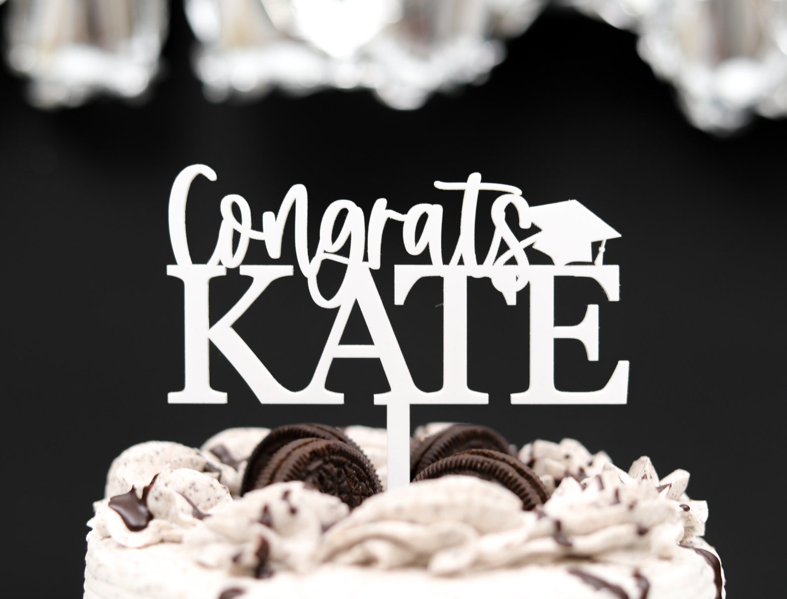 Custom Graduation Name Cake Topper Grad Cap Cake Topper 2022 | Etsy