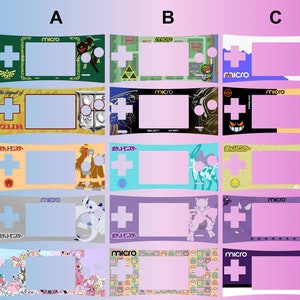 Gameboy MICRO Custom Faceplate Skin/overlay/sticker (other Parts Not ...
