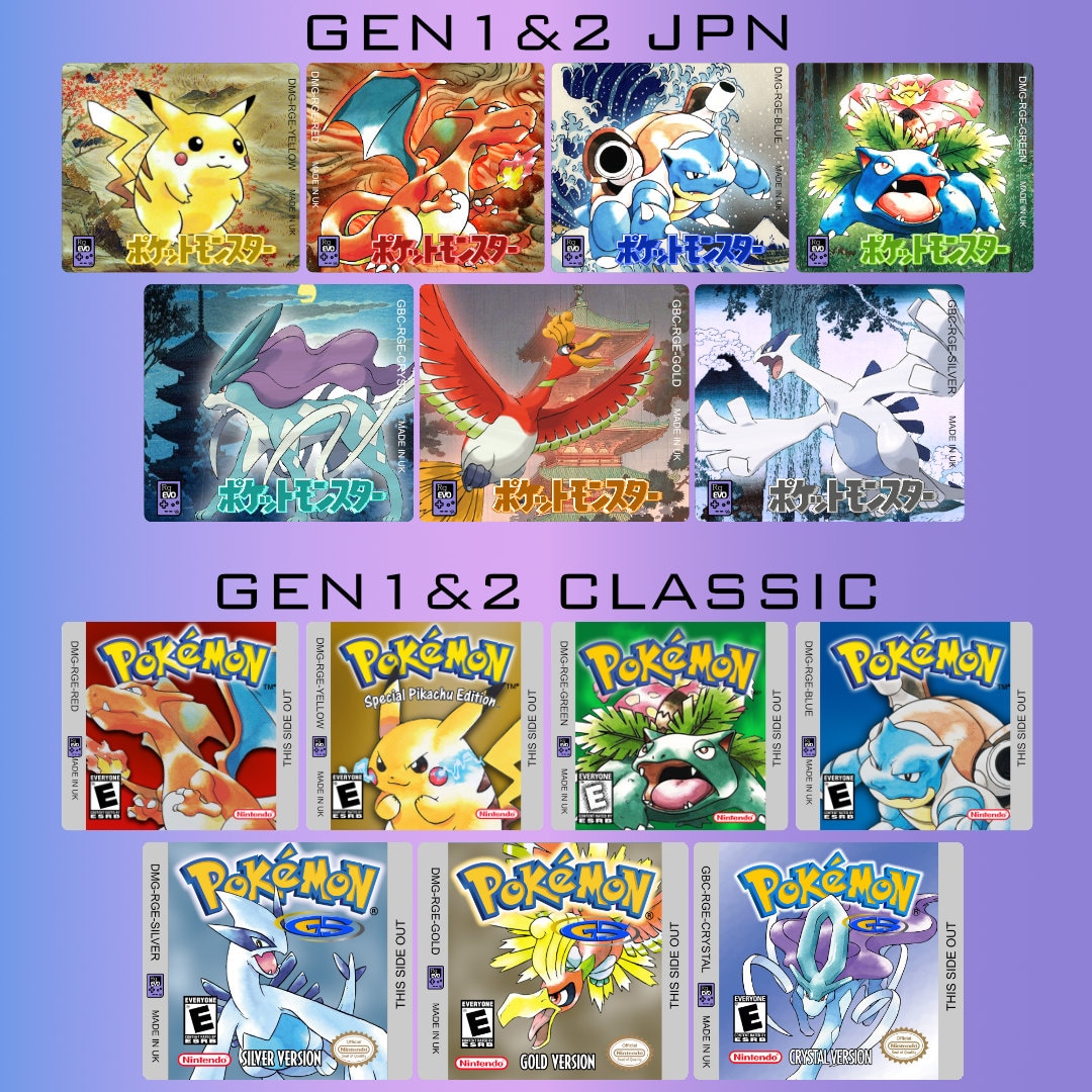 Gameboy and Gameboy Colour Games Replacement Custom Labels - Etsy Australia