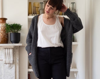 Grey Boyfriend Cardigan | Etsy