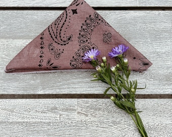 Lotus & Beetle Bandana Periwinkle Screen Printed Bandana - Etsy
