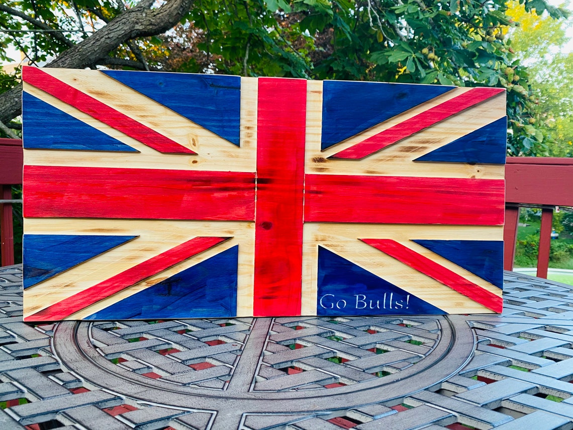 British Rustic Flag, Wood British, English Rustic Flag. 3D Wall Decor ...