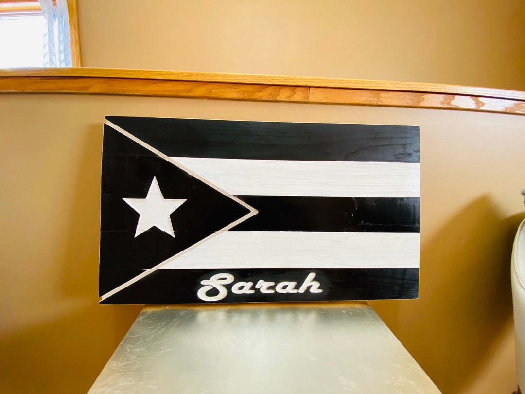 Rustic Puerto Rican Wood Flag - Etsy