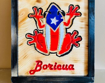 Puerto Rico Coqui Name Wall Sign, Man Cave Sign, Porch Sign, BBQ Area ...