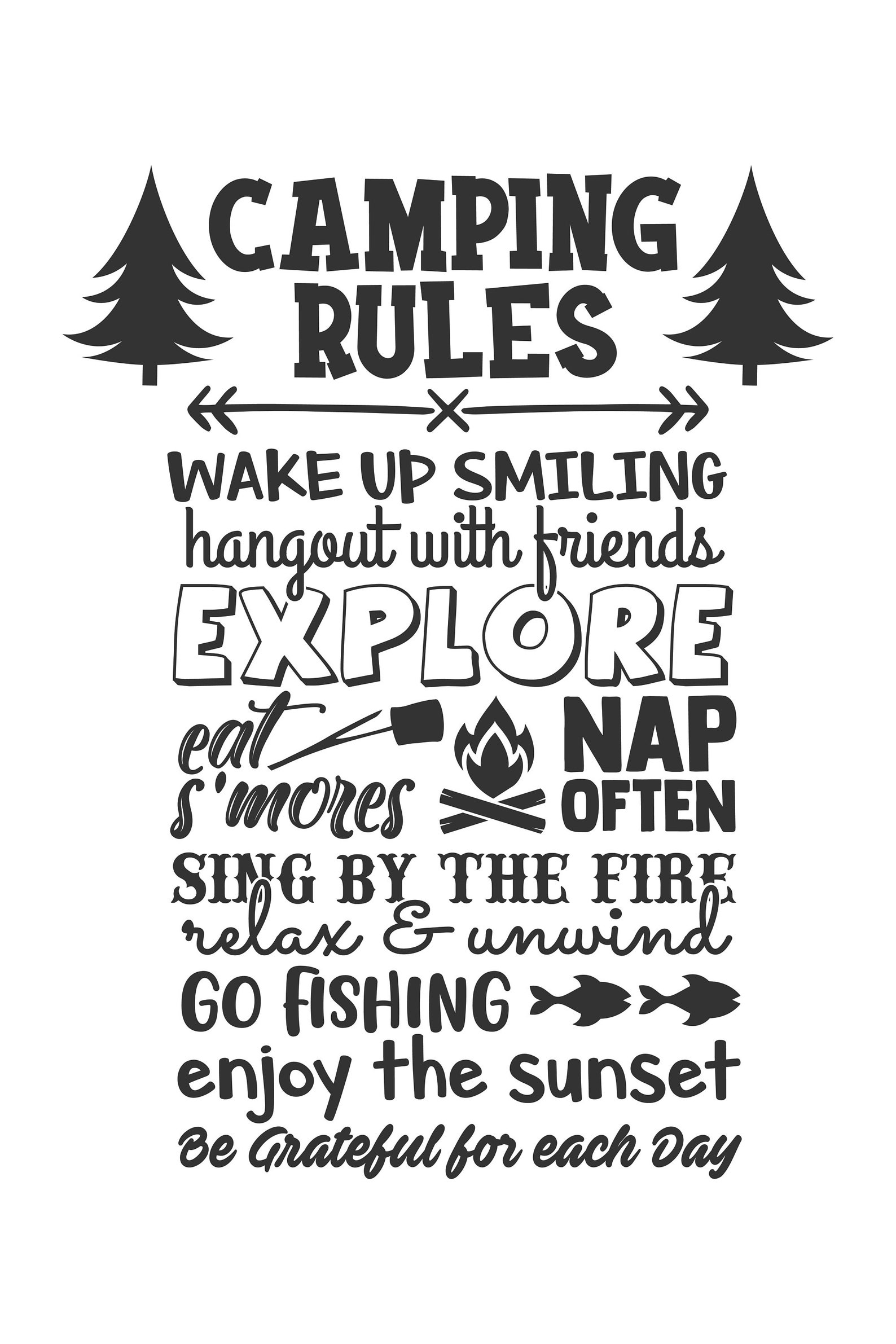 Camping Rules - Etsy