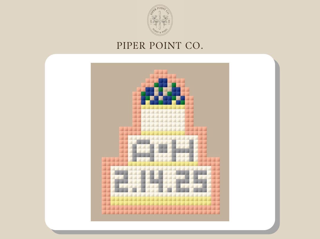 Wedding Anniversary Needlepoint Canvas *digital Download* - Etsy