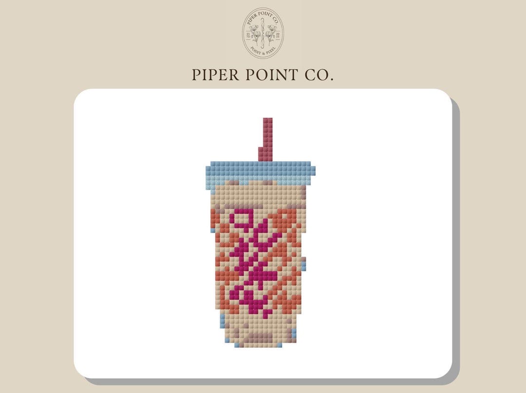 Dunkin’ Iced Coffee Needlepoint Canvas - Etsy