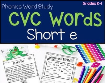 Silent E for Grades One and Kindergarten.phonics Word Study | Etsy