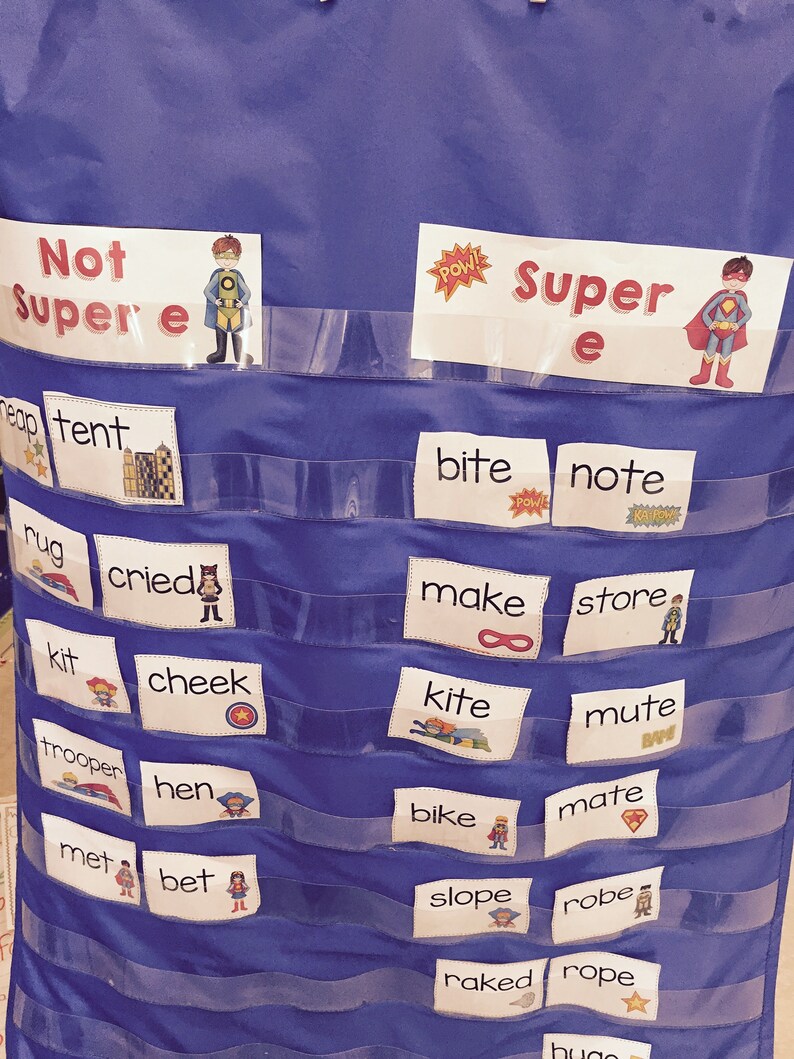 Silent E for Grades One and Kindergarten.phonics Word Study Resource ...