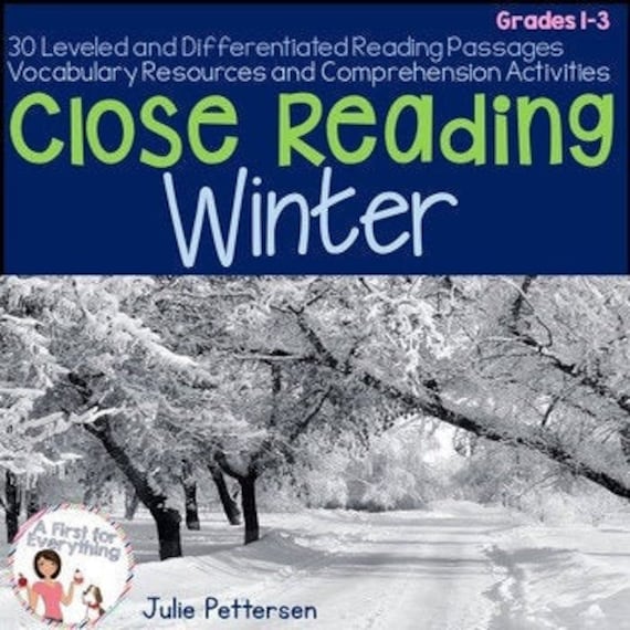 Close Reading Winter. 30 Leveled and Differentiated Reading | Etsy