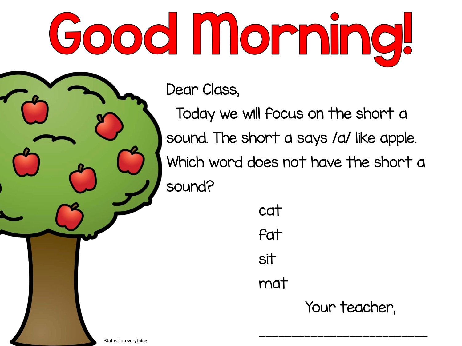 Projectable and Editable September Morning Messages for the Smartboard ...