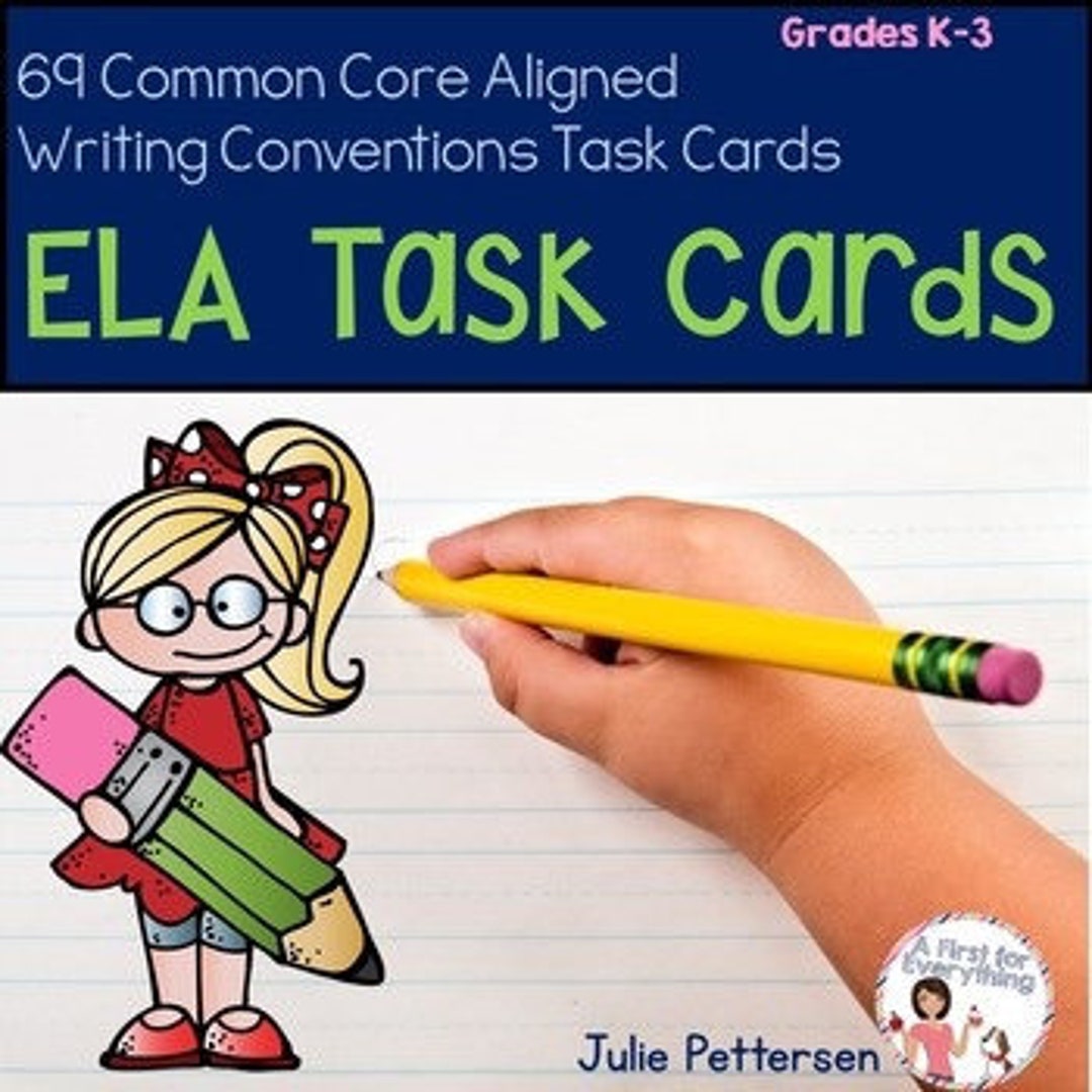 English Language Arts Task Cards to Review Capitalization, Spelling ...