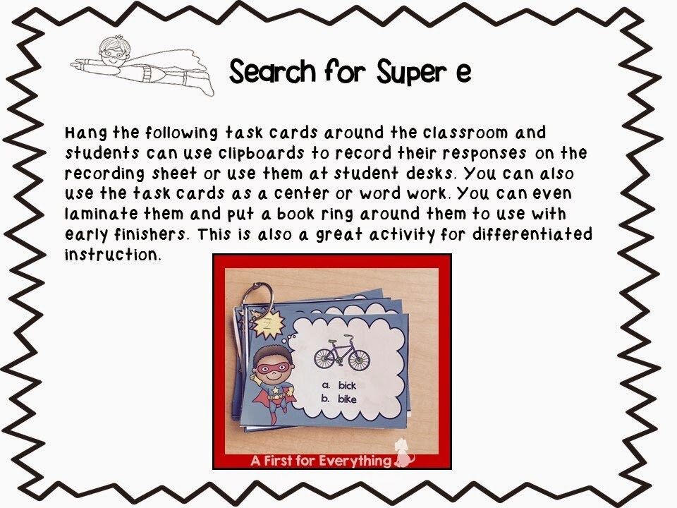 Silent E for Grades One and Kindergarten.phonics Word Study Resource ...