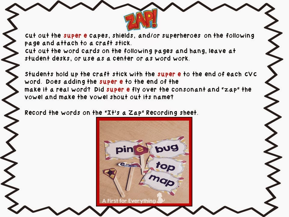 Silent E for Grades One and Kindergarten.phonics Word Study Resource ...