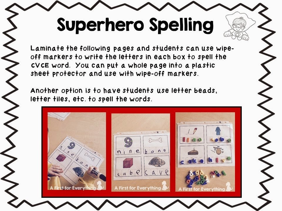 Silent E for Grades One and Kindergarten.phonics Word Study Resource ...