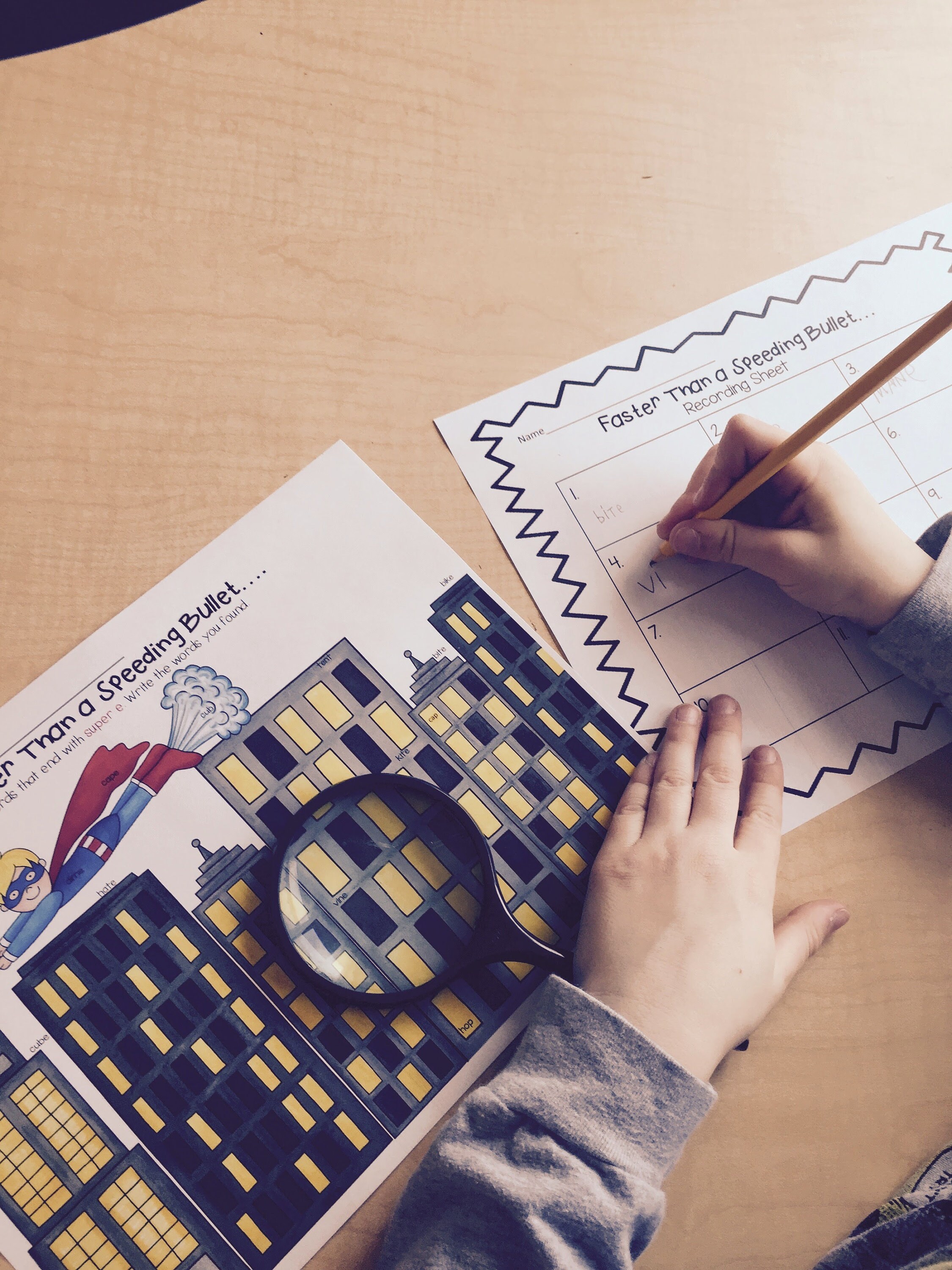 Silent E for Grades One and Kindergarten.phonics Word Study Resource ...