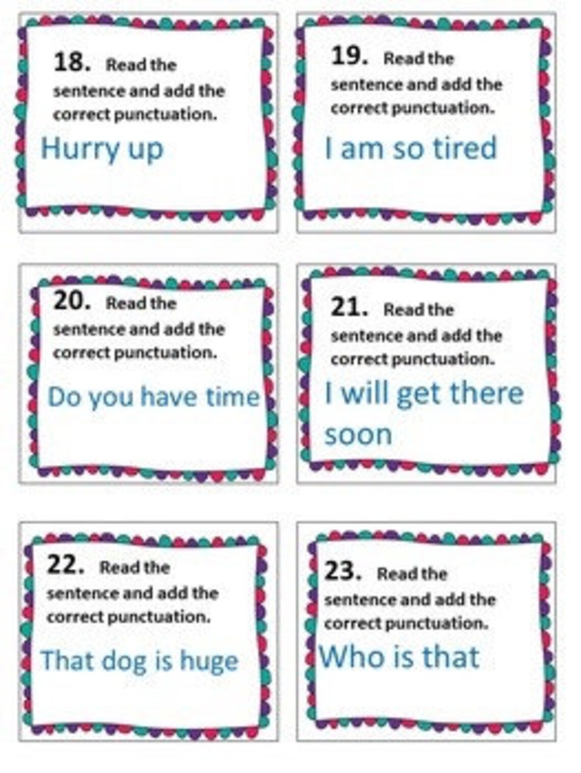 English Language Arts Task Cards to Review Capitalization, Spelling ...