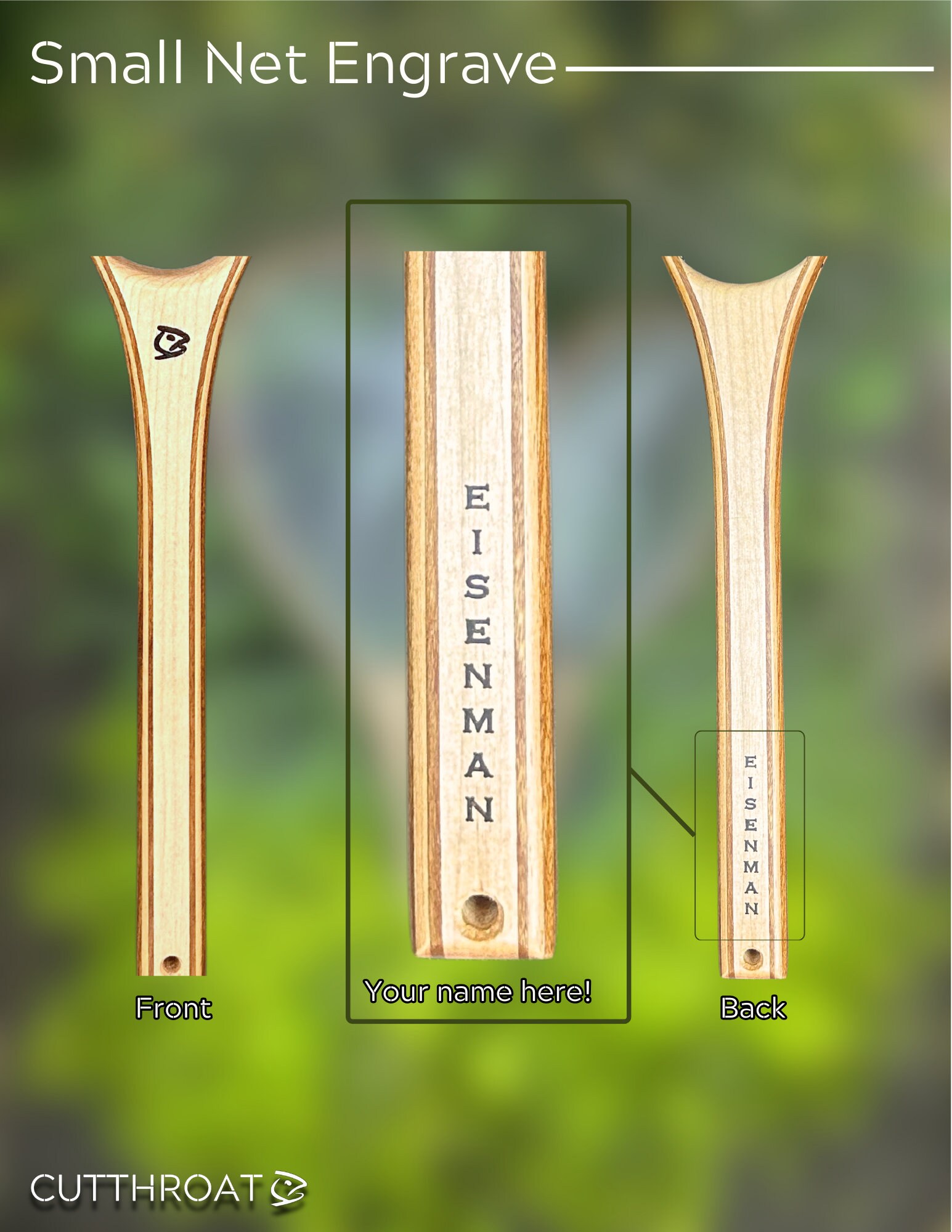 Wood Fishing Net With Customization Options - Fly Fishing - Etsy