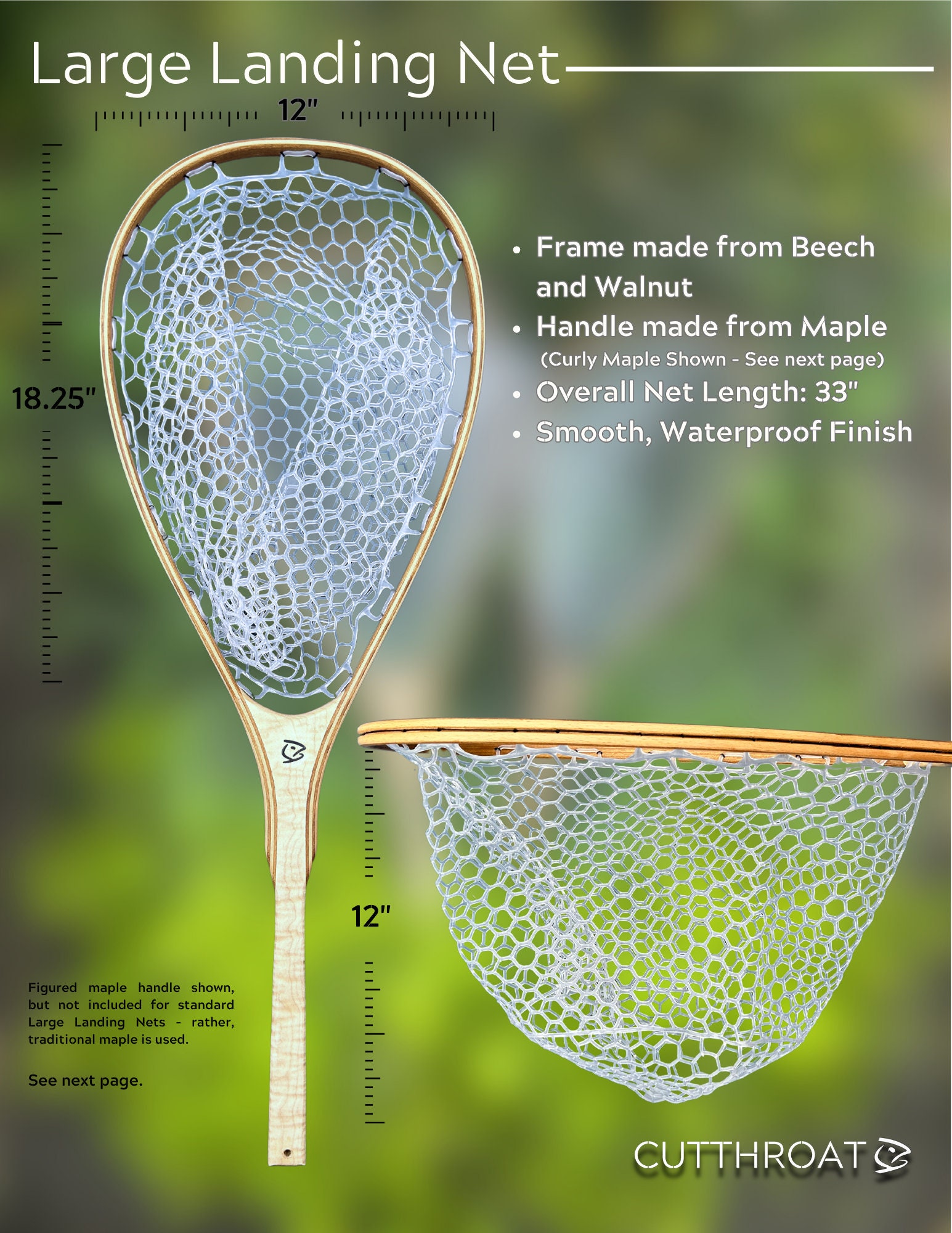 Wood Fishing Net With Customization Options - Fly Fishing - Etsy