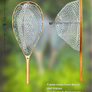 Wood Fishing Net With Customization Options Fly Fishing - Etsy