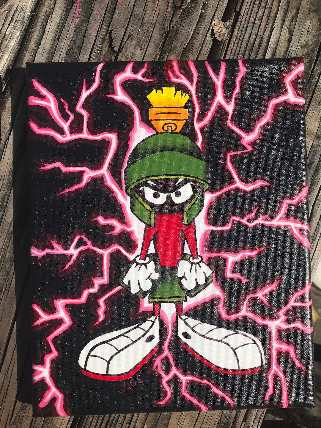 Lightning Marvin 8 X 10 Acrylic on Canvas - Etsy