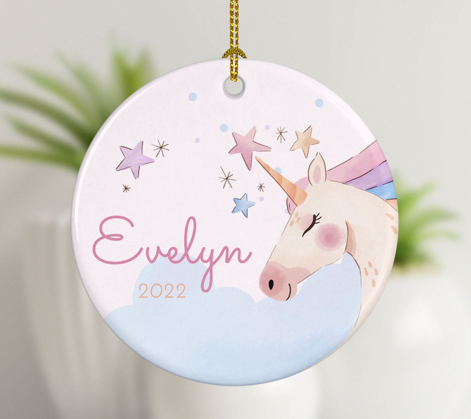 Unicorn Christmas Ornament Custom Unicorn Ornament Girls - Etsy