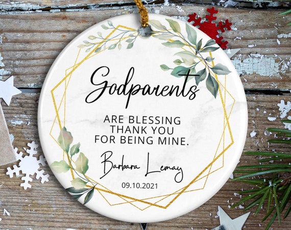 Godparent Christmas Ornament Godparents Are a Blessing - Etsy