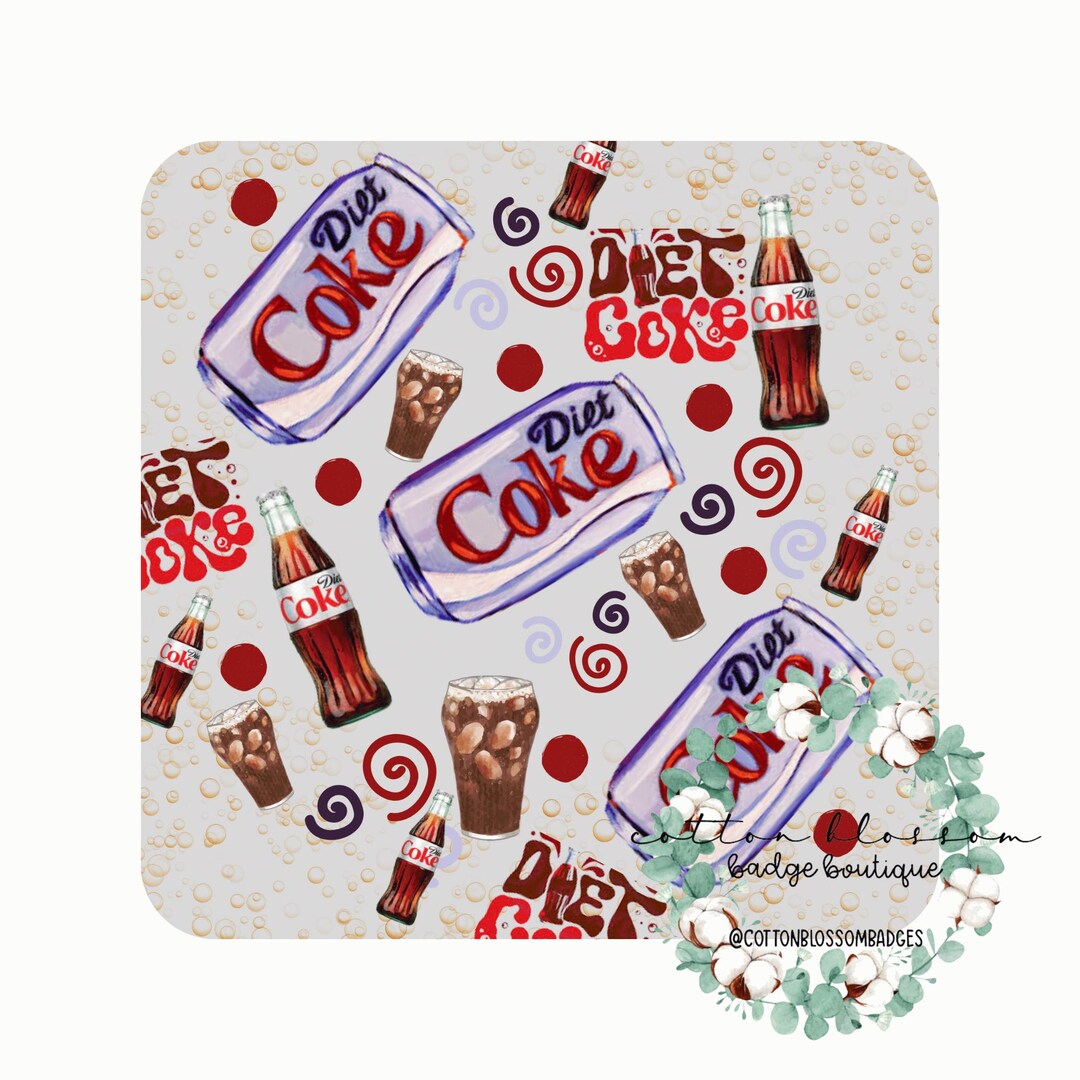Diet Coke Print Circle Design PNG File - Etsy
