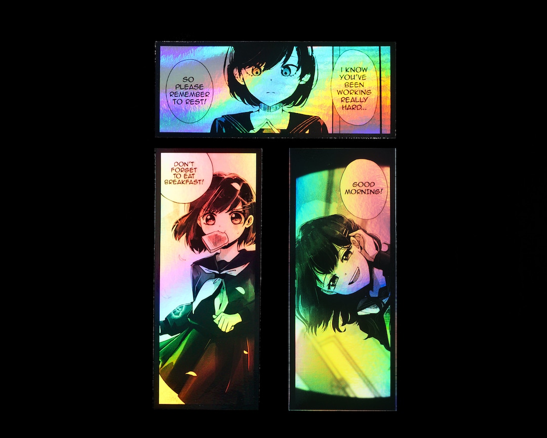 Uplifting Anime Holo Sticker Pack Inspiring Motivational Manga Decals ...