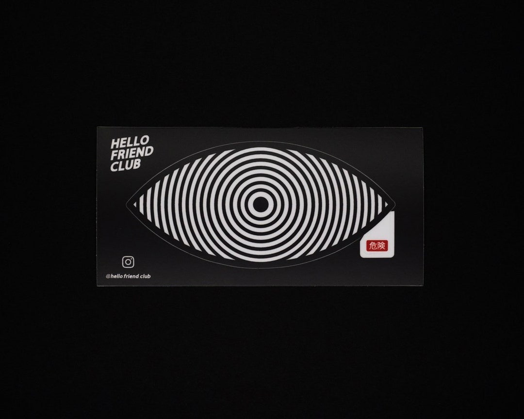 Cyberpunk-themed Sci-fi Eye Decal Sticker - Featuring Hypnotic Spiral ...