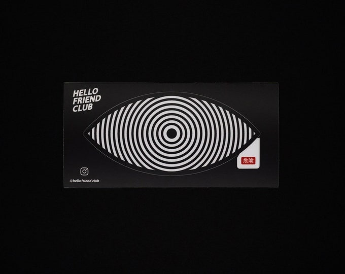 Cyberpunk-themed Sci-fi Eye Decal Sticker - Featuring Hypnotic Spiral ...