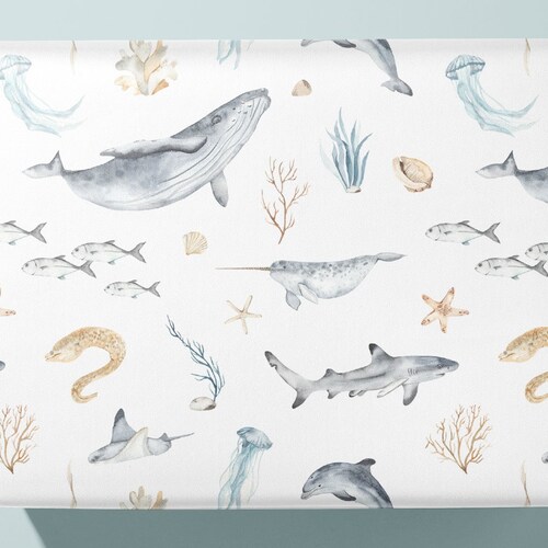 Whale and Sea Creatures Wrapping Paper / Gift Wrap - Etsy
