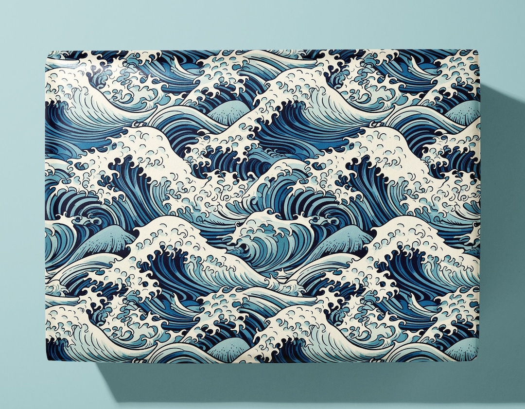 Japanese Waves Wrapping Paper / Gift Wrap Traditional - Ideal Gift - Etsy