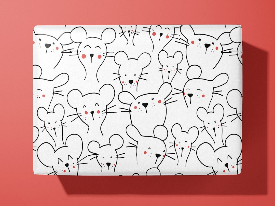 Cute Mice Wrapping Paper / Gift Wrap | for Birthdays and Other ...