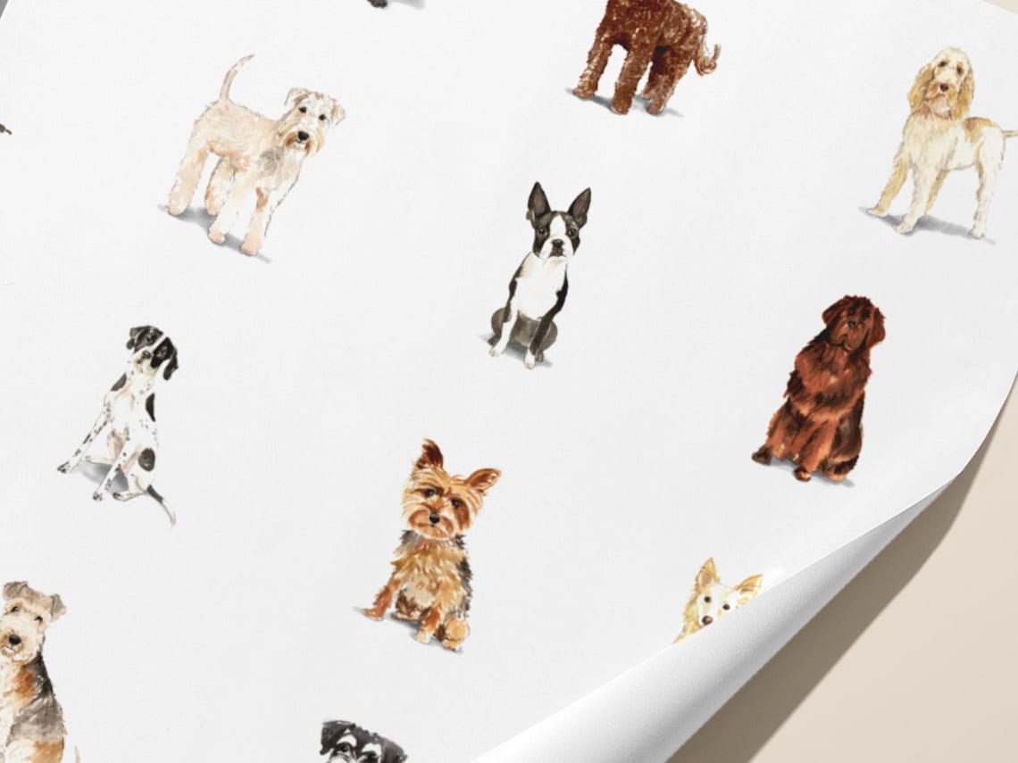 Dog Wrapping Paper / Gift Wrap for Birthdays and Other - Etsy