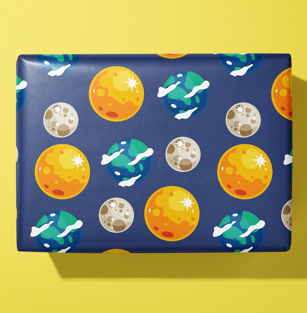 Space Themed Wrapping Paper / Gift Wrap | Printed to Order - Ideal Gift ...