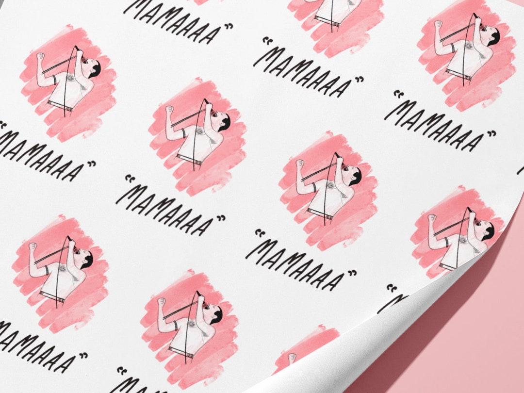 Queen Wrapping Paper - Freddie Mercury - Hand Illustrated - Hand Made ...