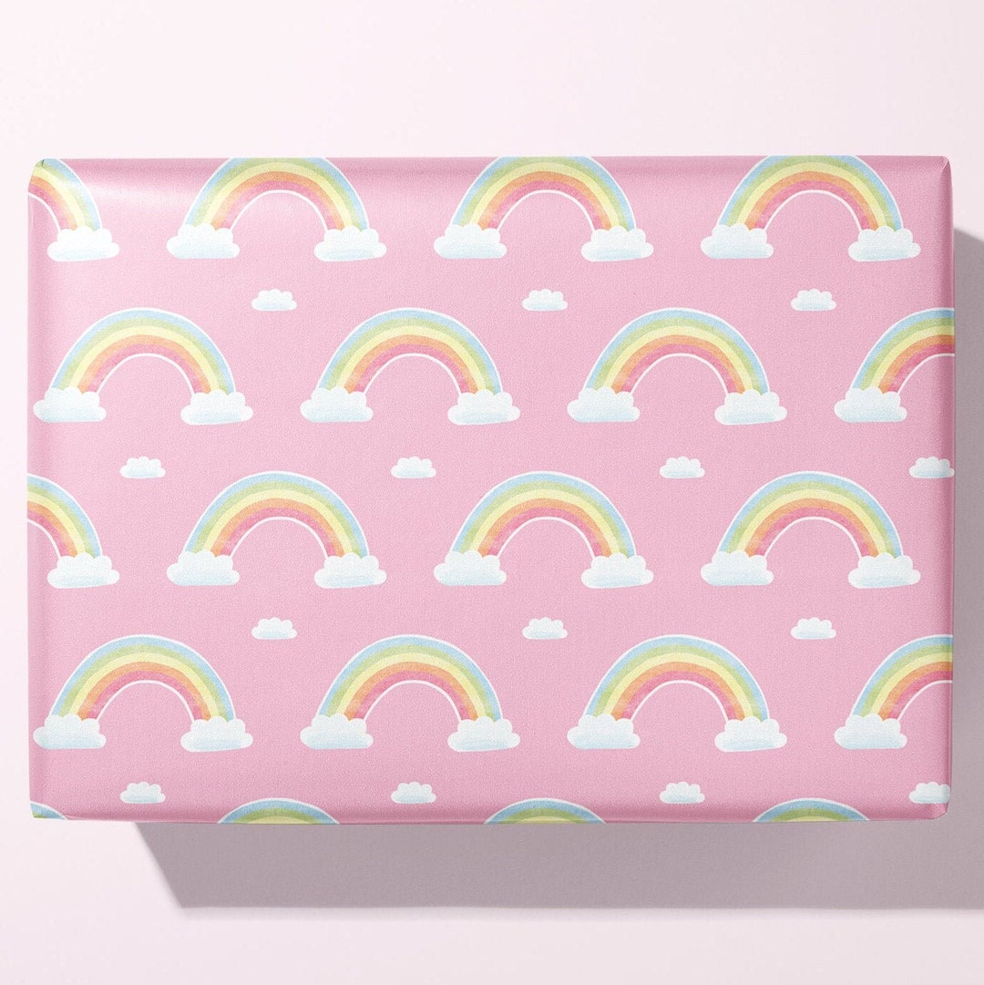 Regenbogen Geschenkpapier / Geschenkpapier Für Geburtstage und andere Feierlichkeiten Hand ...