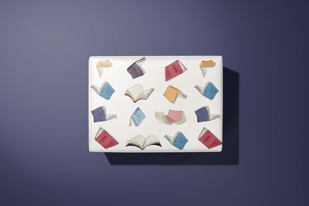 Magical Flying Books Wrapping Paper for Book Lovers - Ideal Gift - Etsy
