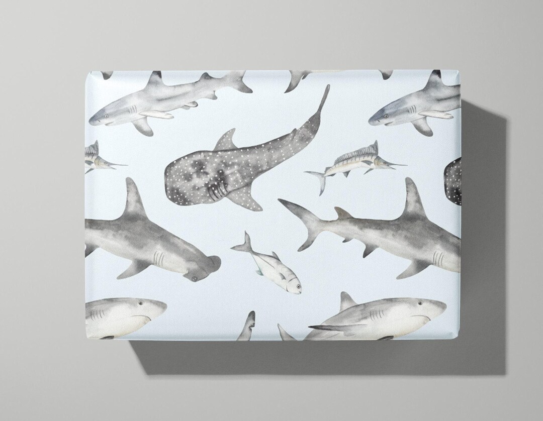 Sharks Wrapping Paper / Gift Wrap - Ideal Gift - Etsy