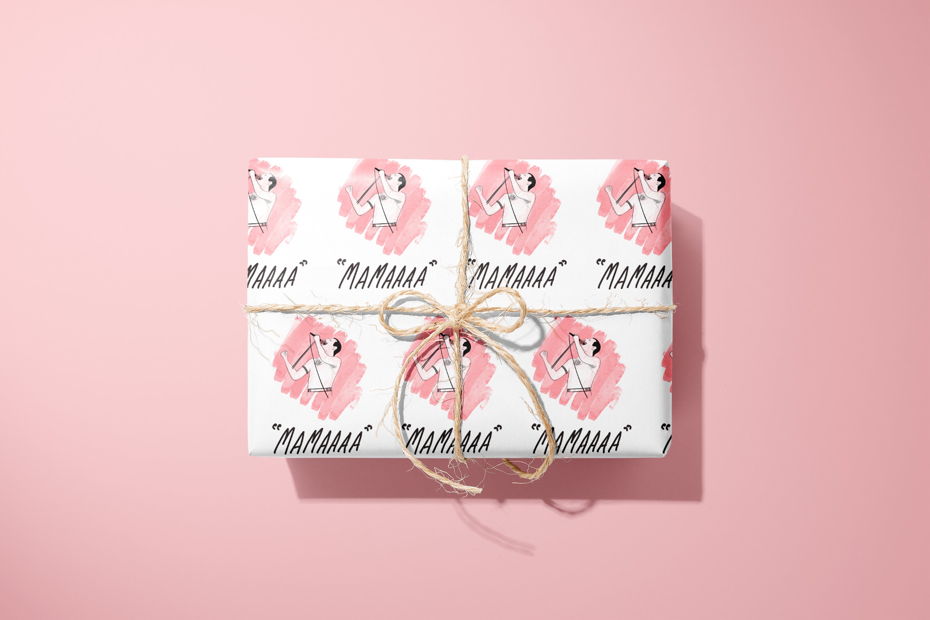 Queen Wrapping Paper Freddie Mercury Hand Illustrated | Etsy UK