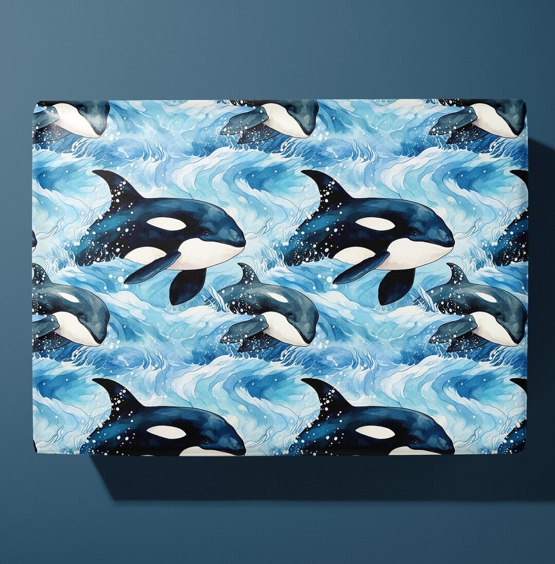 Orca Wrapping Paper Killer Whale - Gift Wrap - Ideal Gift - Etsy