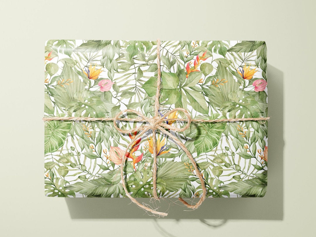 Tropical Plant Wrapping Paper / Gift Wrap | for Birthdays and Other ...