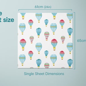Hot Air Balloon Wrapping Paper / Gift Wrap | Printed to Order - Ideal ...