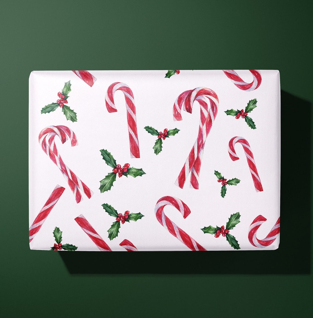 Christmas Candy Cane Wrapping Paper / Gift Wrap | Printed to Order ...