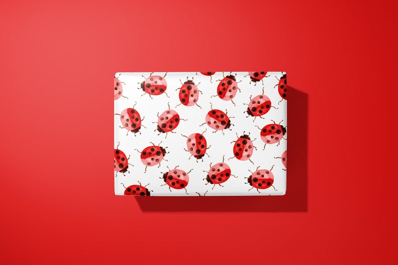 Ladybird / Ladybug Wrapping Paper Hand Illustrated Gift - Etsy